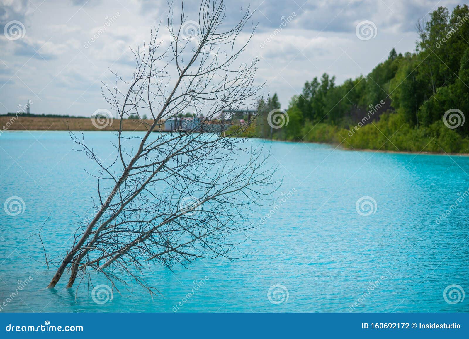 Poisoned Water In An Abandoned Open Pit Mine Royalty-Free Stock ...