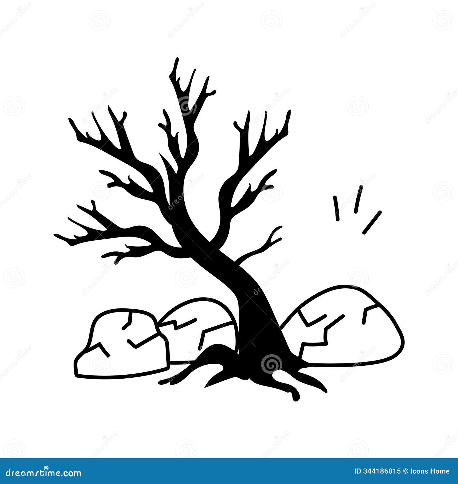 Dead Tree Representing the Impact of Deforestation Stock Vector ...