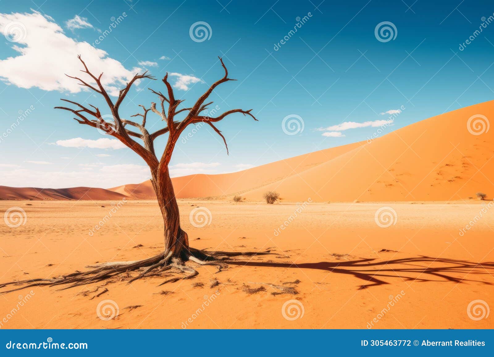 Dead Tree in the Sahara Desert Namibia Stock Illustration ...