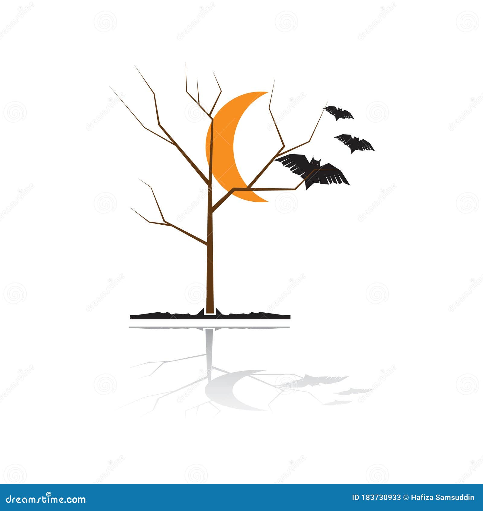 Dead Tree. Vector Illustration Decorative Background Design Stock ...