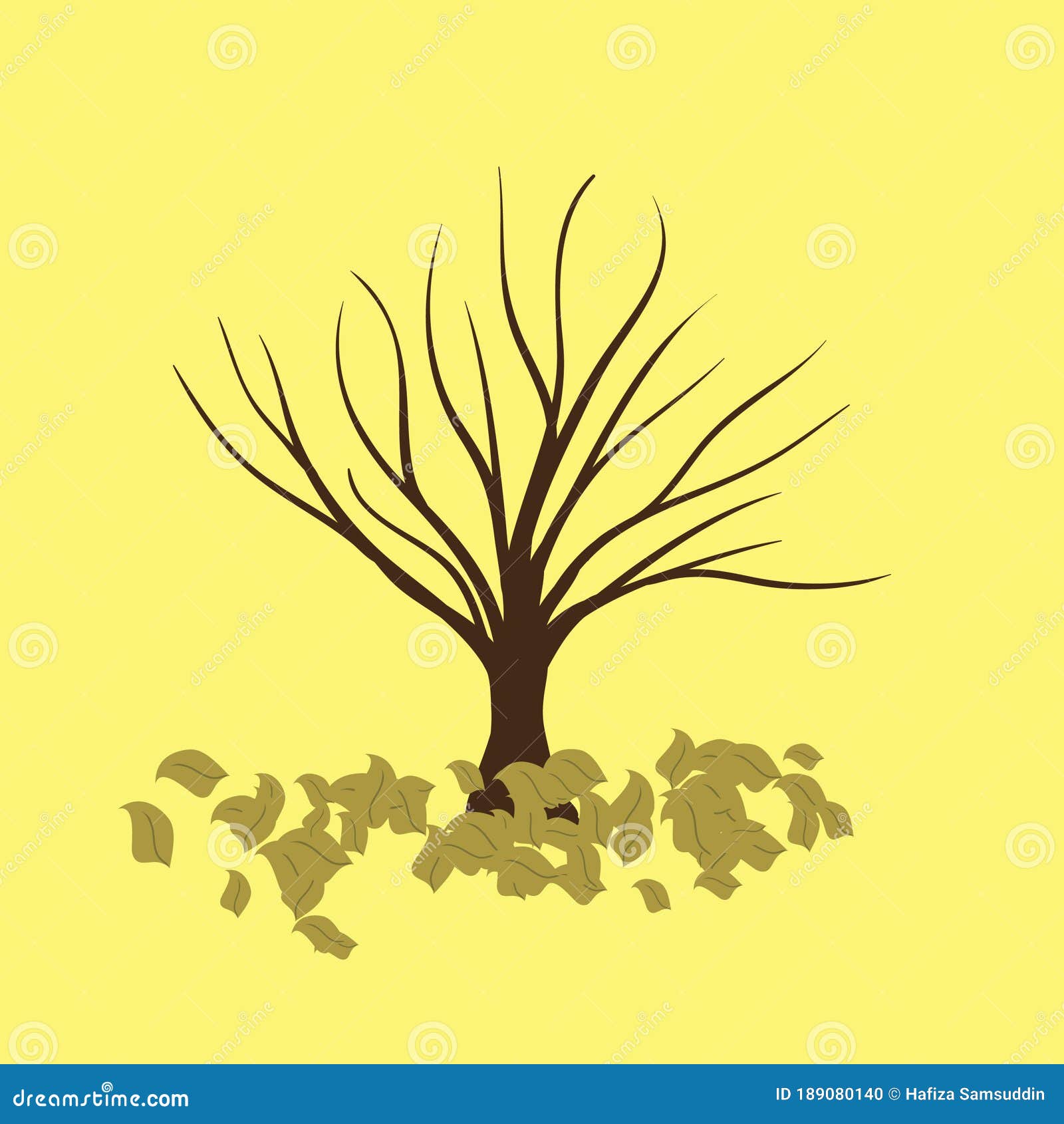 Dead Tree. Vector Illustration Decorative Design Stock Vector ...