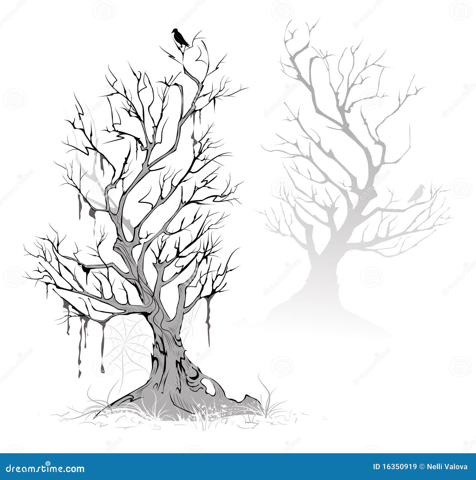 Dead trees stock vector. Illustration of branch, marsh - 16350919