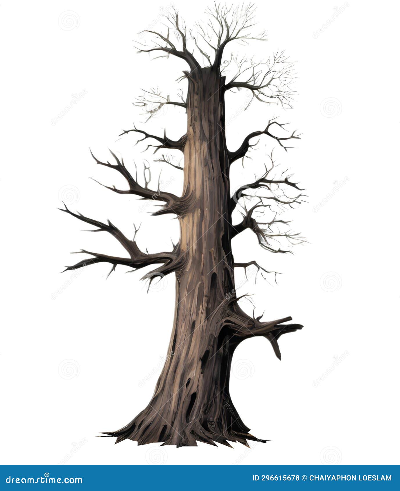 Silhouette of Dead Tree on White Background, Scary Dead Tree for ...