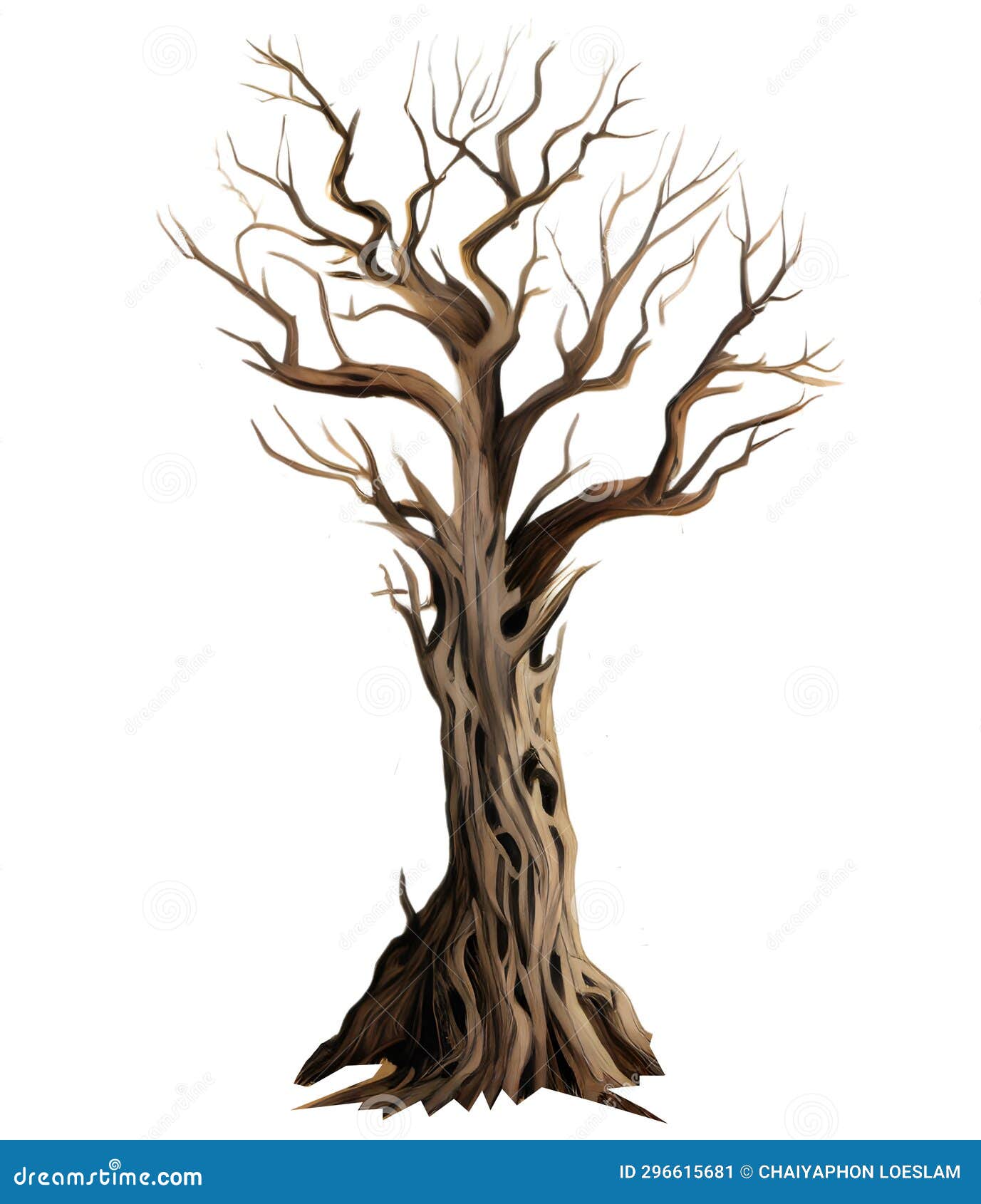 Silhouette of Dead Tree on White Background, Scary Dead Tree for ...