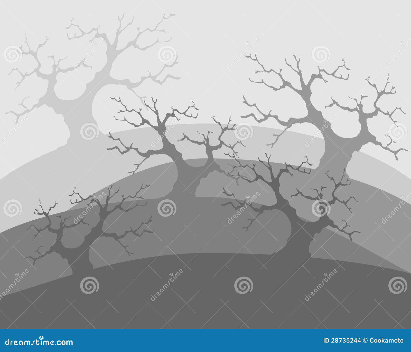 Dead Trees, Poor Environment, the Apocalypse Stock Vector ...