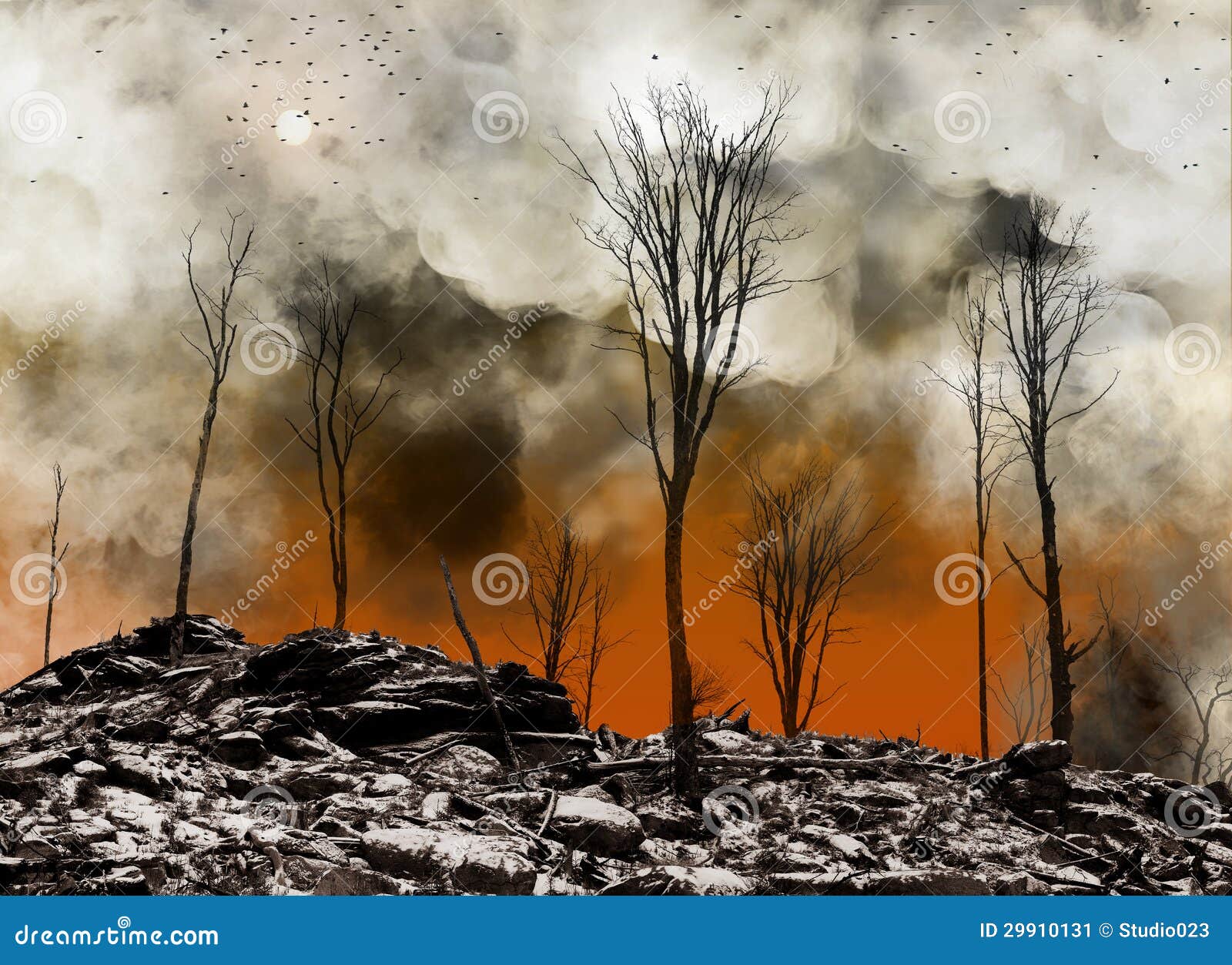 After apocalypse stock illustration. Illustration of rock - 29910131