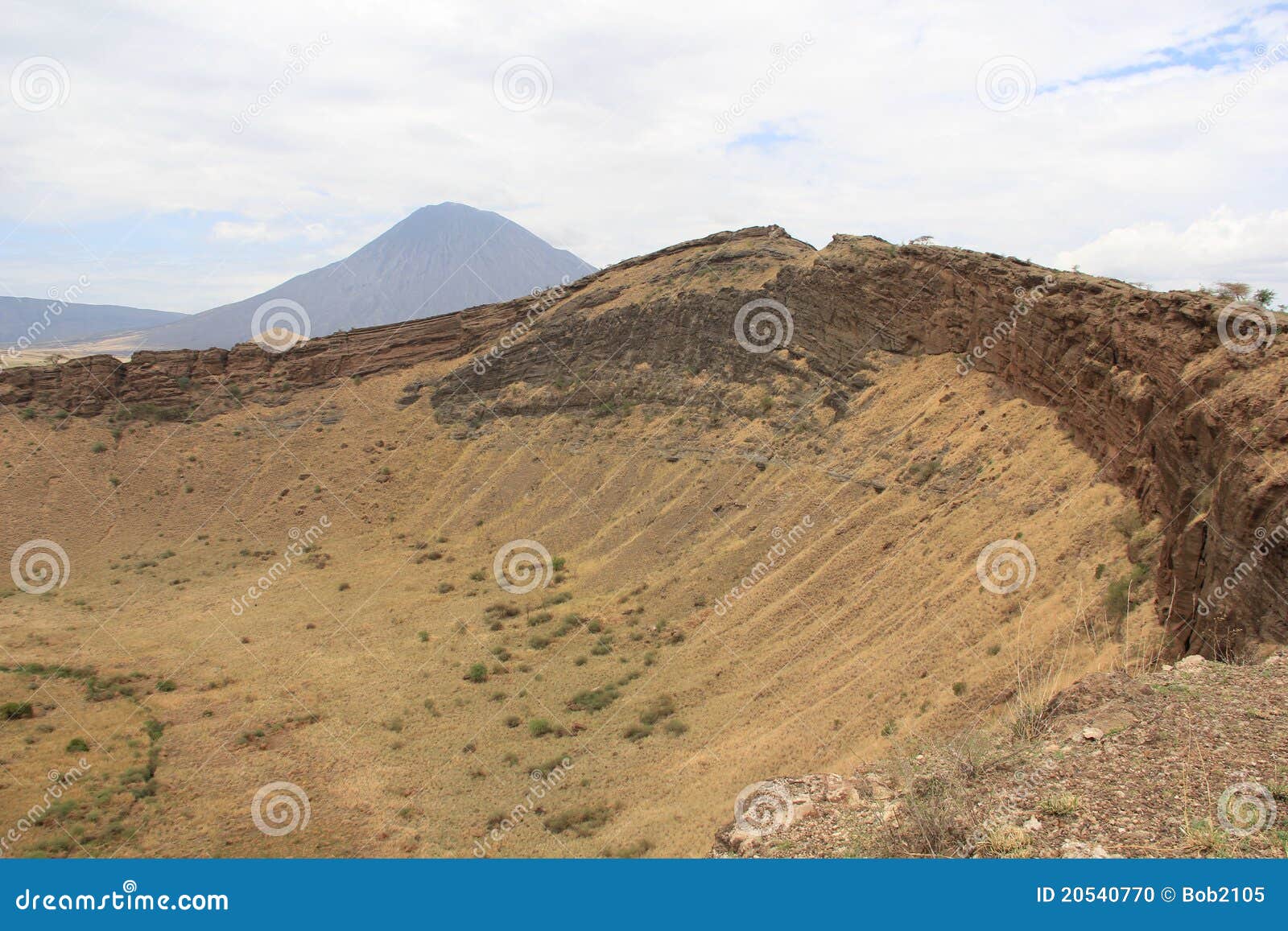 Dead volcano crater stock photo. Image of travel, tanzania - 20540770