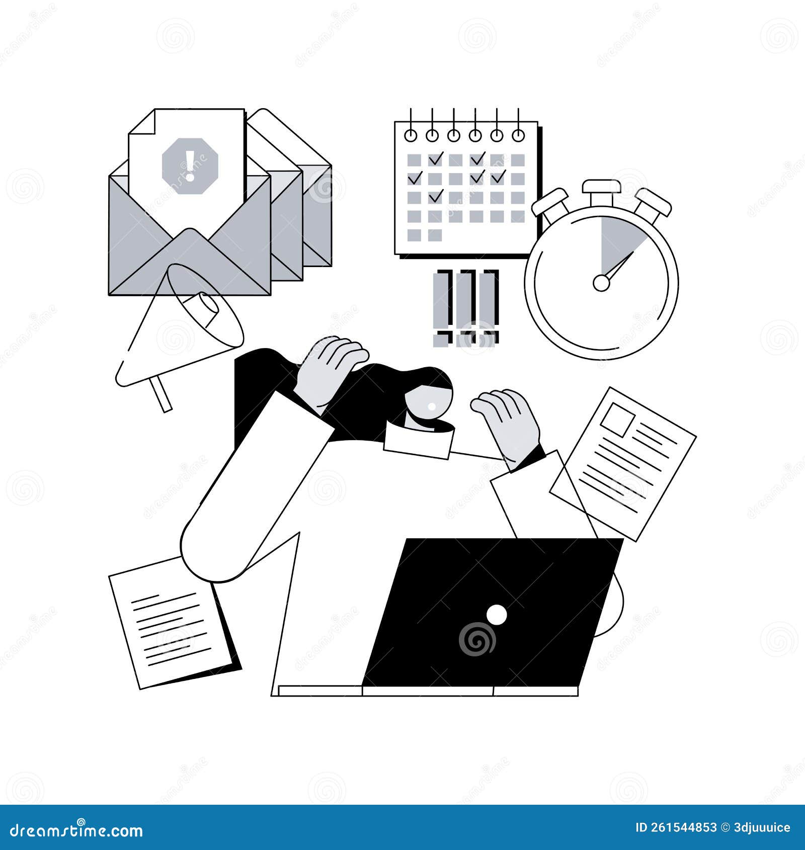 Deadline Abstract Concept Vector Illustration. Stock Vector ...