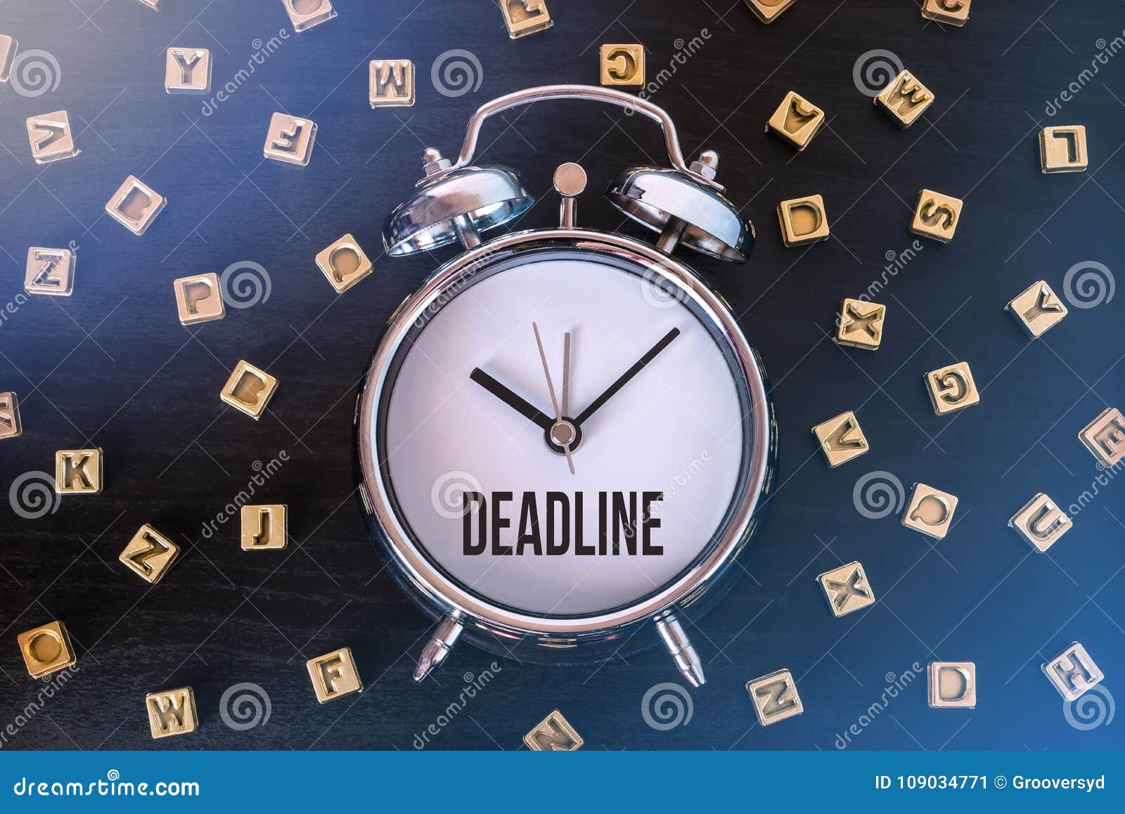 Deadline - Alarm Clock on Wooden Table Stock Image - Image of moment ...