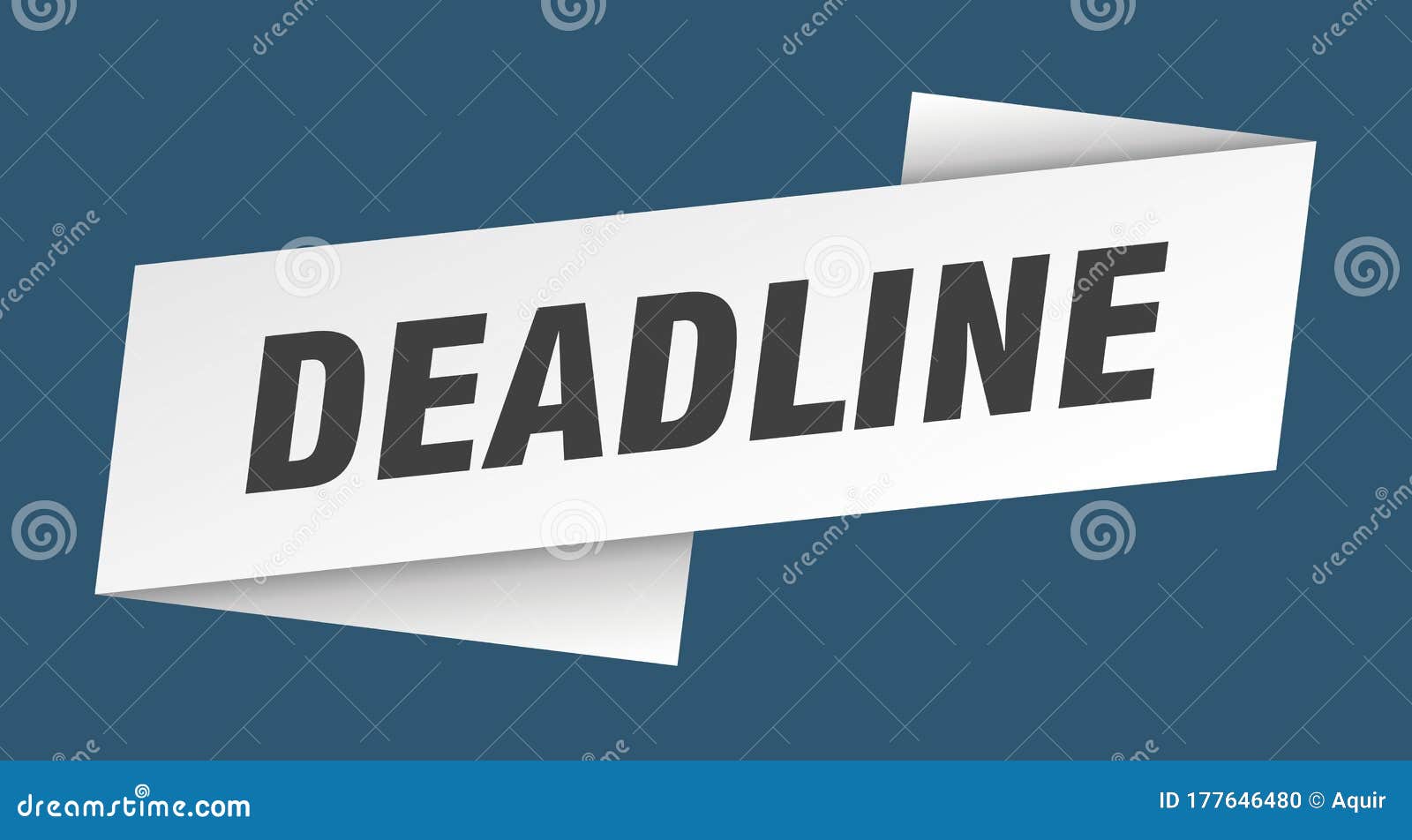 Deadline Banner Template. Deadline Ribbon Label Stock Vector ...