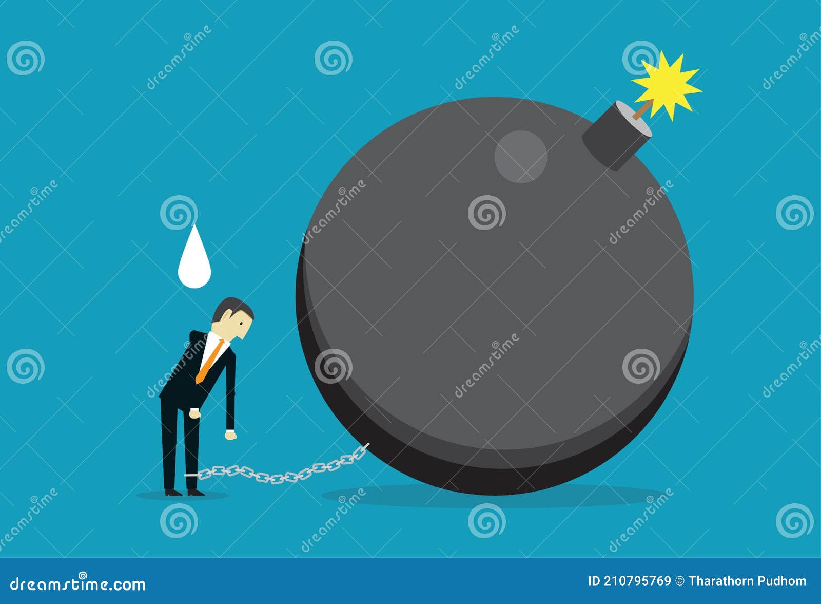 Deadline with Big Time Bomb Stock Vector - Illustration of template ...