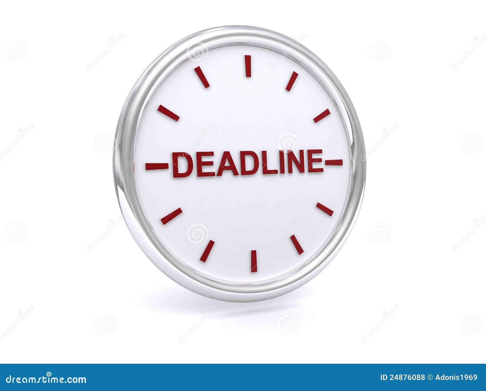 Deadline button stock illustration. Illustration of button - 24876088