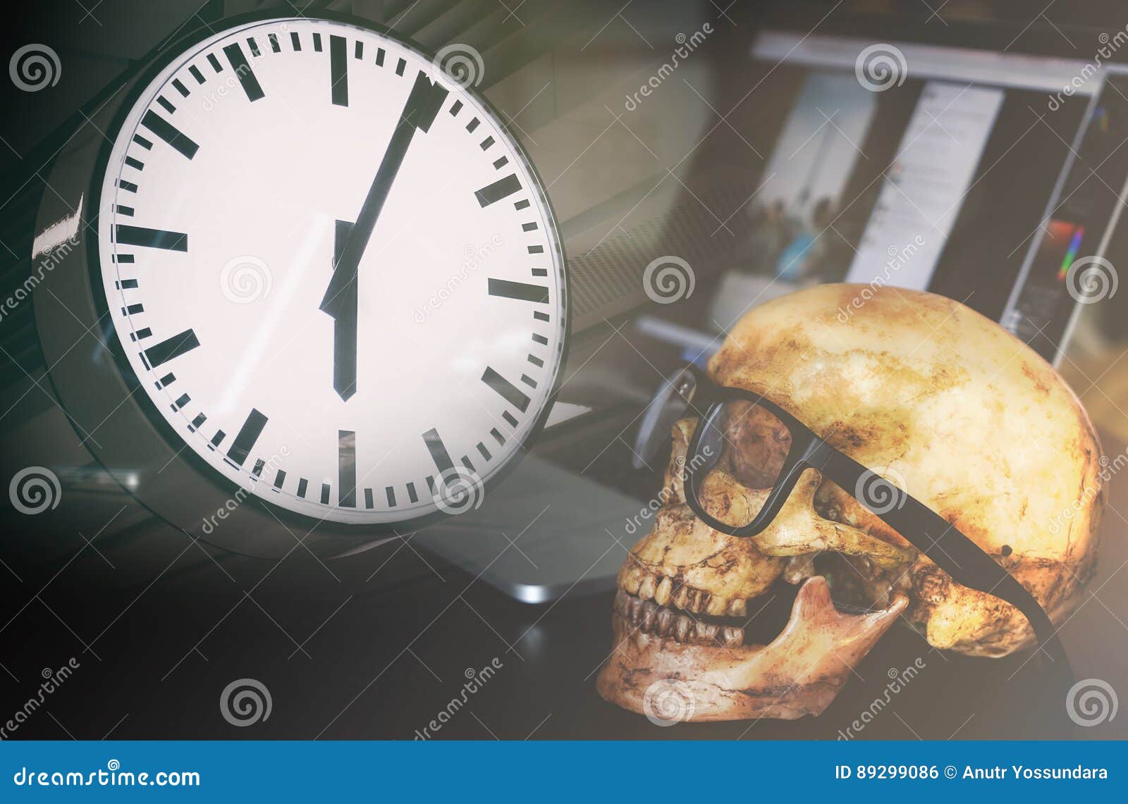 Deadline Clock in Office Concept Stock Photo - Image of hour, person ...