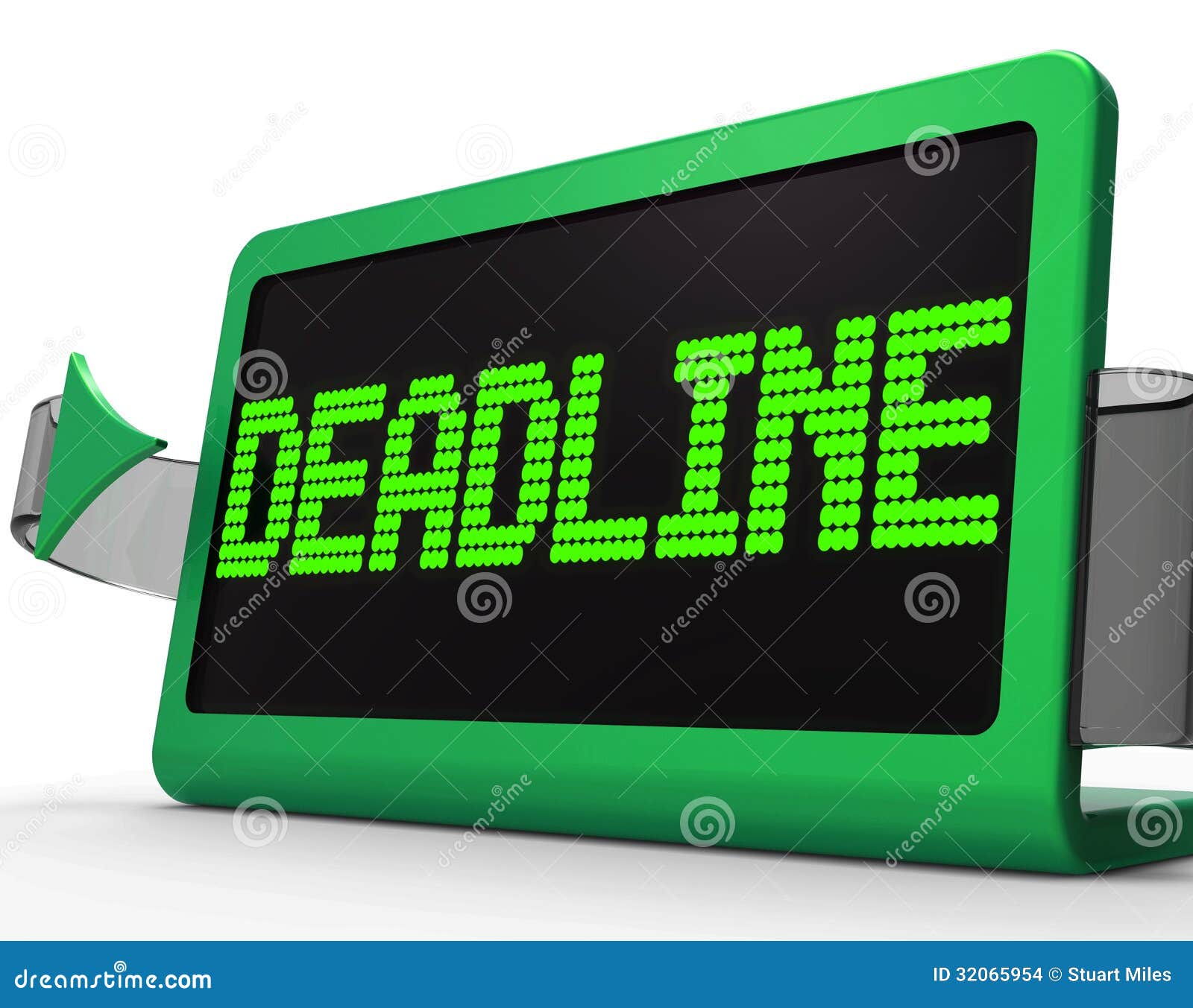 Deadline on Clock Showing Pressure and Countdown Stock Illustration ...