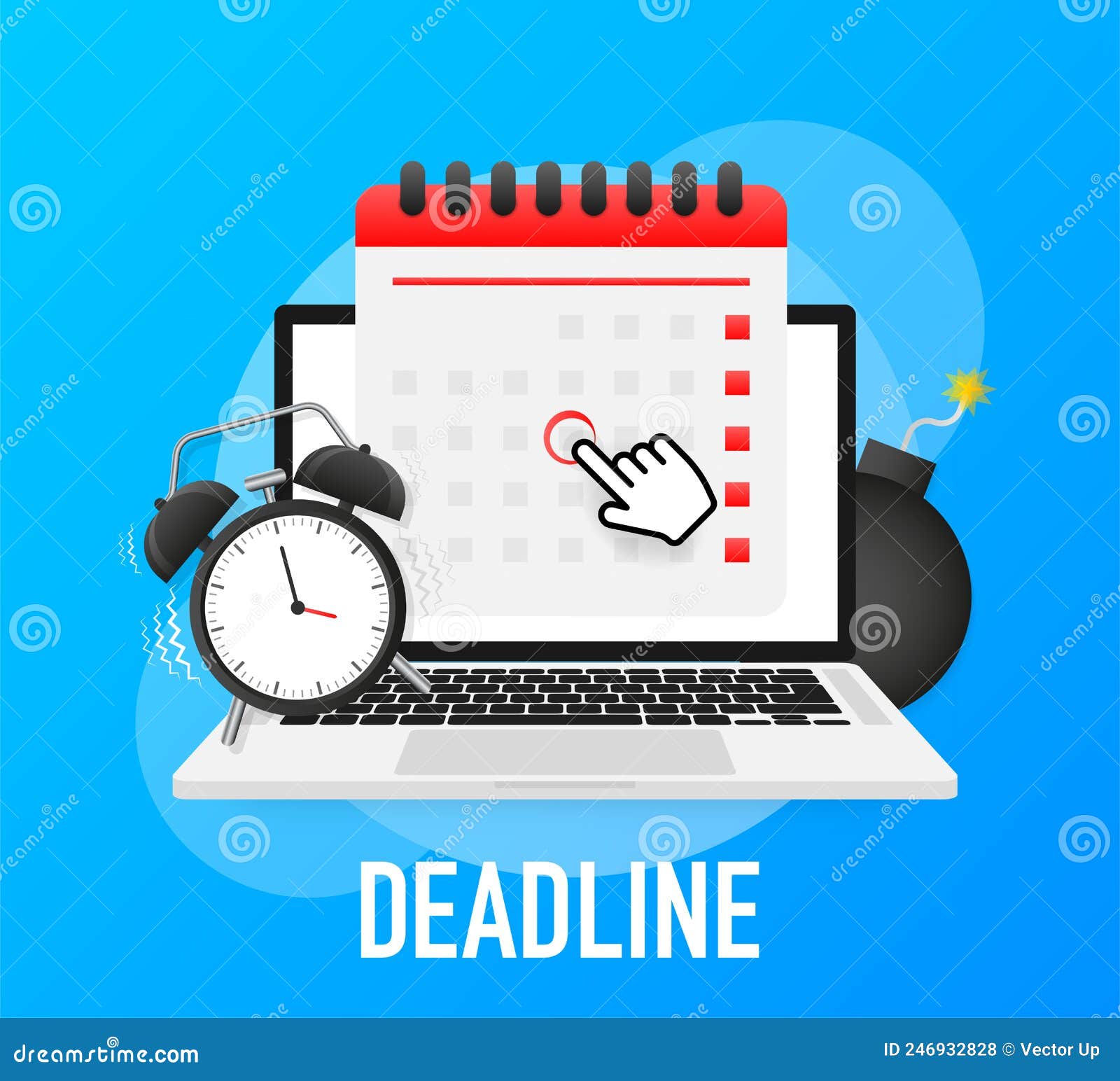 Deadline Concept for Banner Design. Calendar Reminder Stock Vector ...