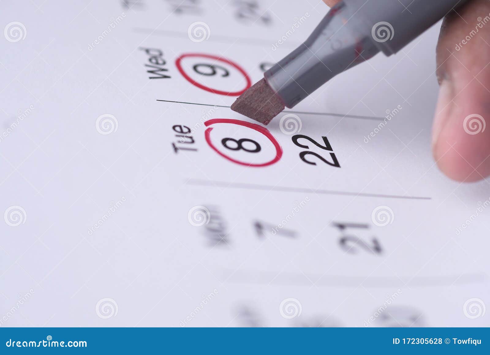 Deadline Concept with Calendar Date, Circle on Date Stock Photo - Image ...