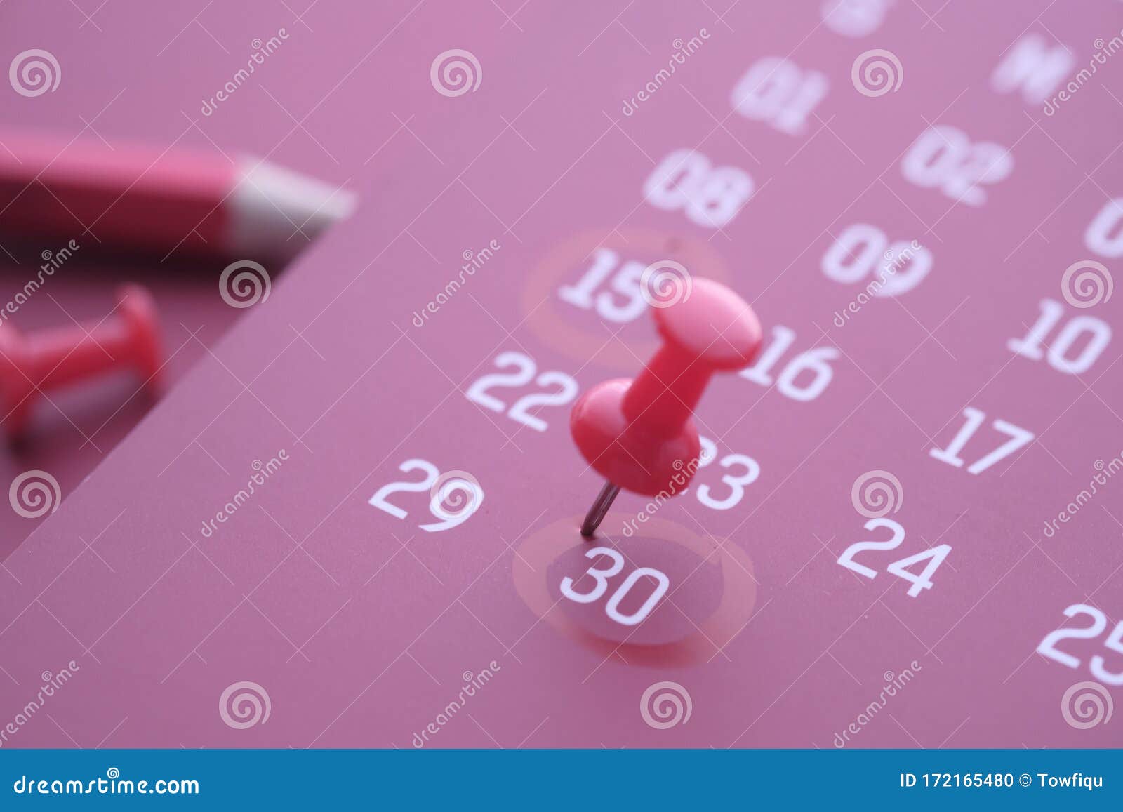 Deadline Concept with Calendar Date and Pin Stock Photo - Image of date ...