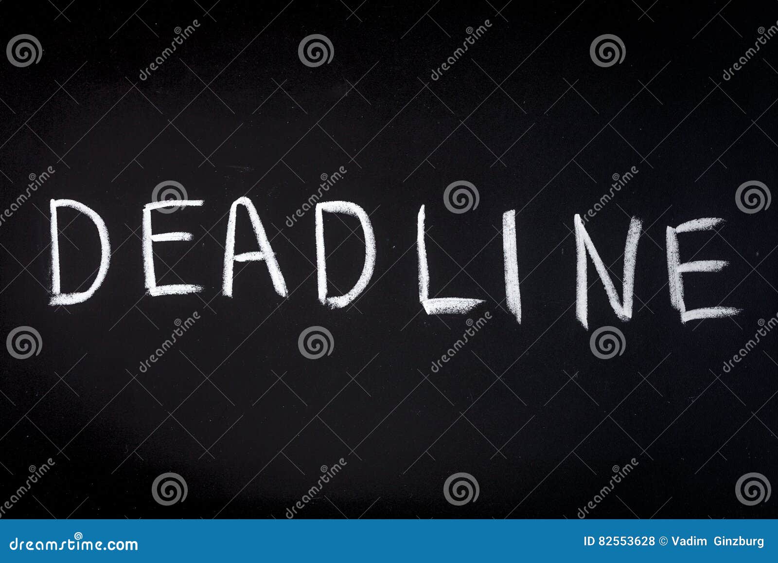 Deadline Concept on Dark Background Top View Stock Photo - Image of ...