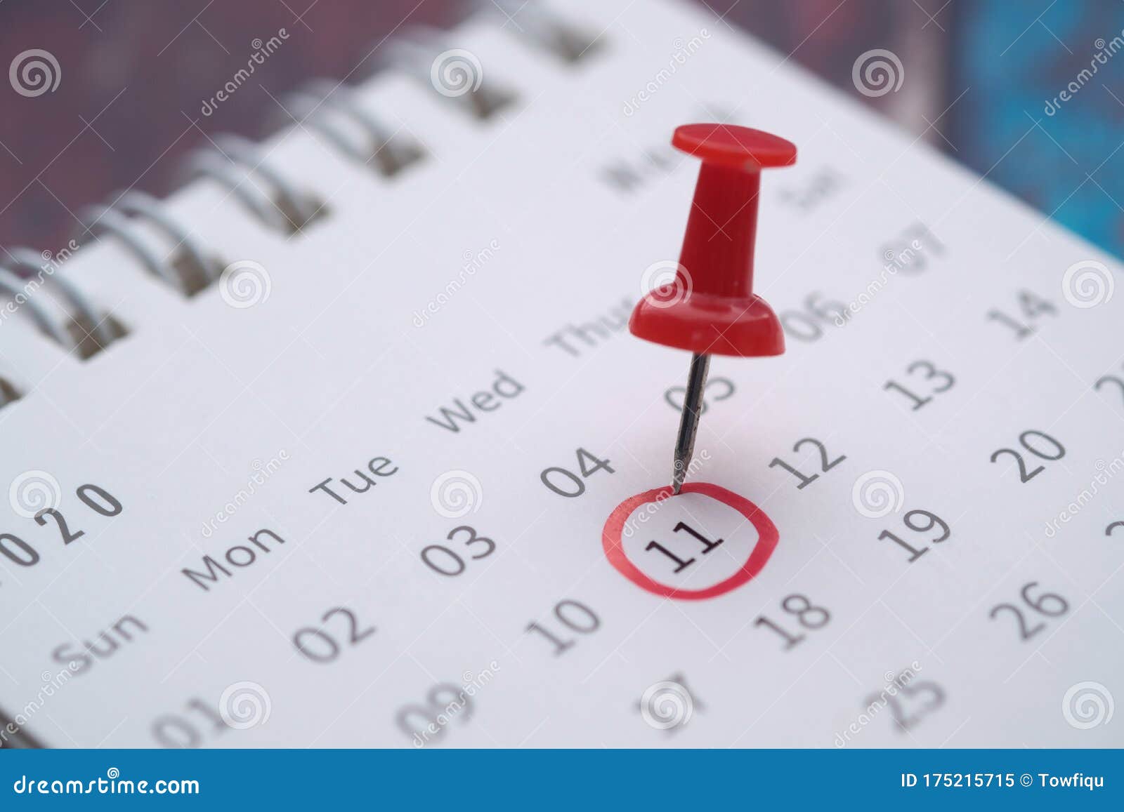 Deadline Concept with Push Pin on Calendar Date Stock Image - Image of ...