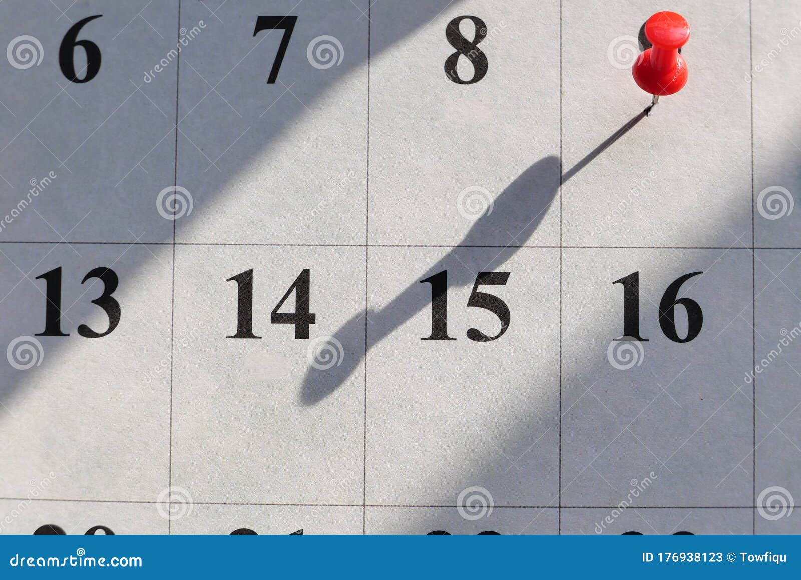 Deadline Concept with Push Pin on Calendar Date Stock Image - Image of ...