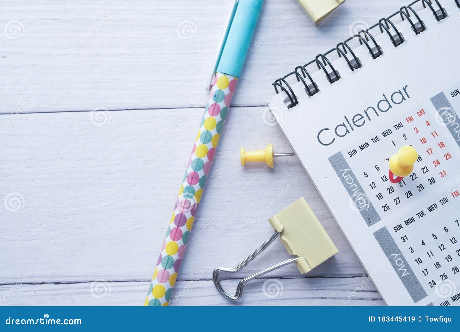 Deadline Concept with Push Pin on Calendar Date Stock Image - Image of ...