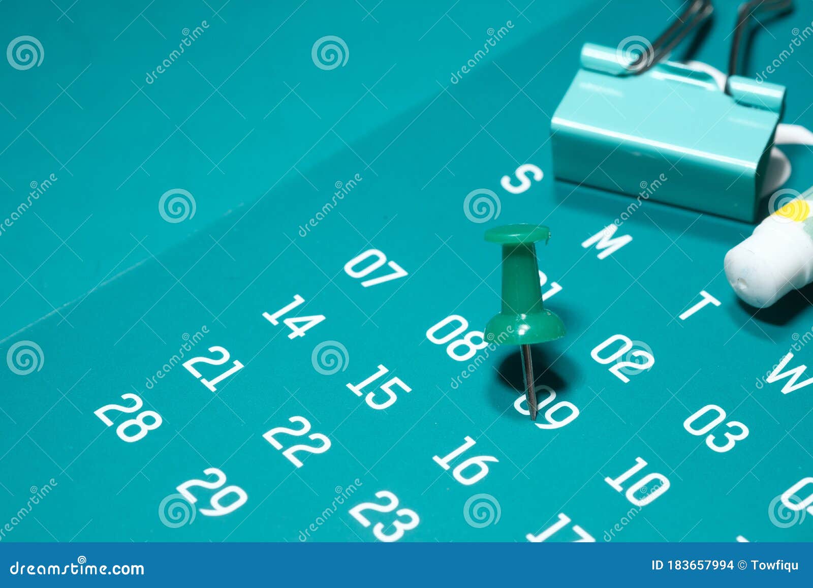Deadline Concept with Push Pin on Calendar Date Stock Photo - Image of ...