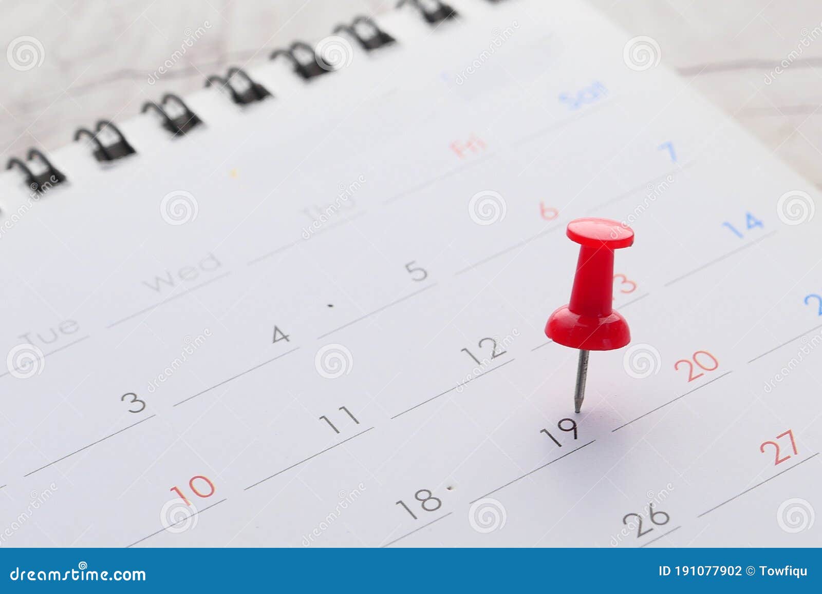 Deadline Concept with Push Pin on Calendar Date Close Up Stock Photo ...