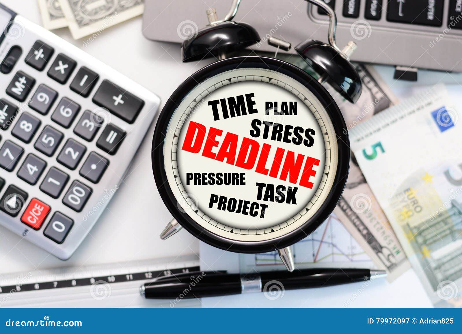 Deadline Concept Suggesting Job Stress without Time Management Stock ...