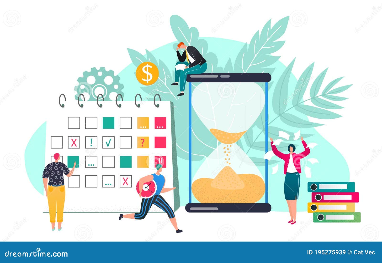 Deadline Concept of Time Management Vector Illustration. Effective Time ...