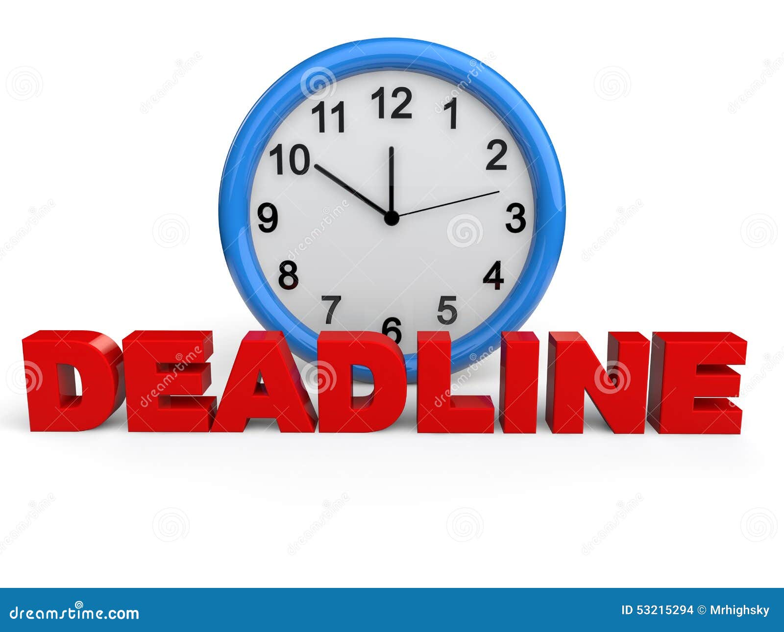 Deadline stock illustration. Illustration of countdown - 53215294