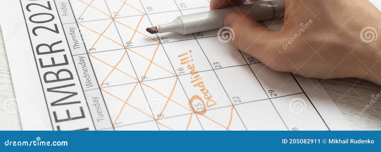 A Deadline Date on the Calendar, Time Event Schedule Stock Image ...