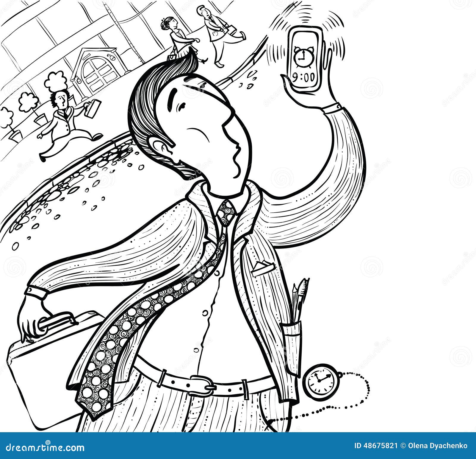 Deadline stock vector. Illustration of late, lifestyle - 48675821