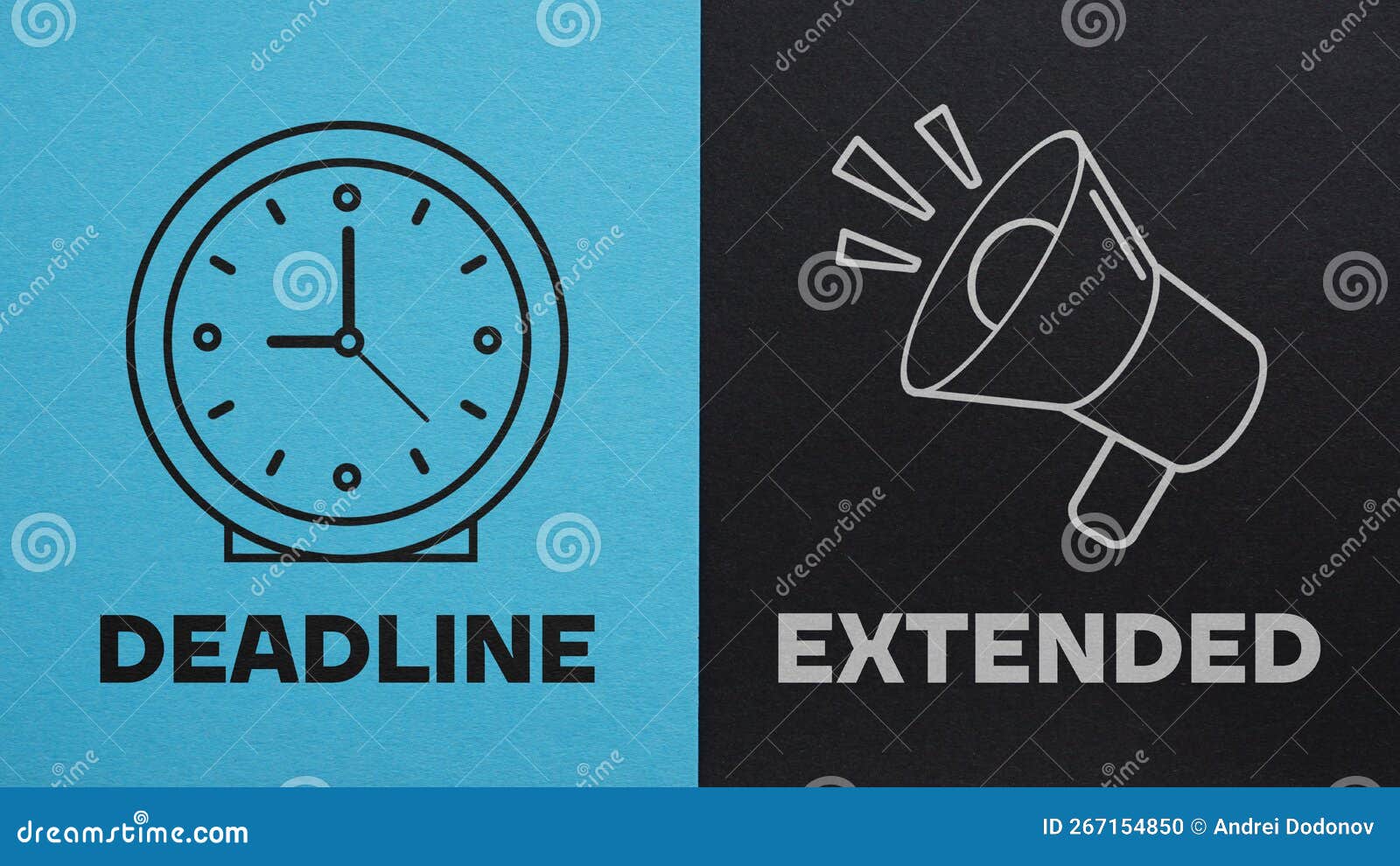 Deadline Extended is Shown Using the Text Stock Photo - Image of update ...