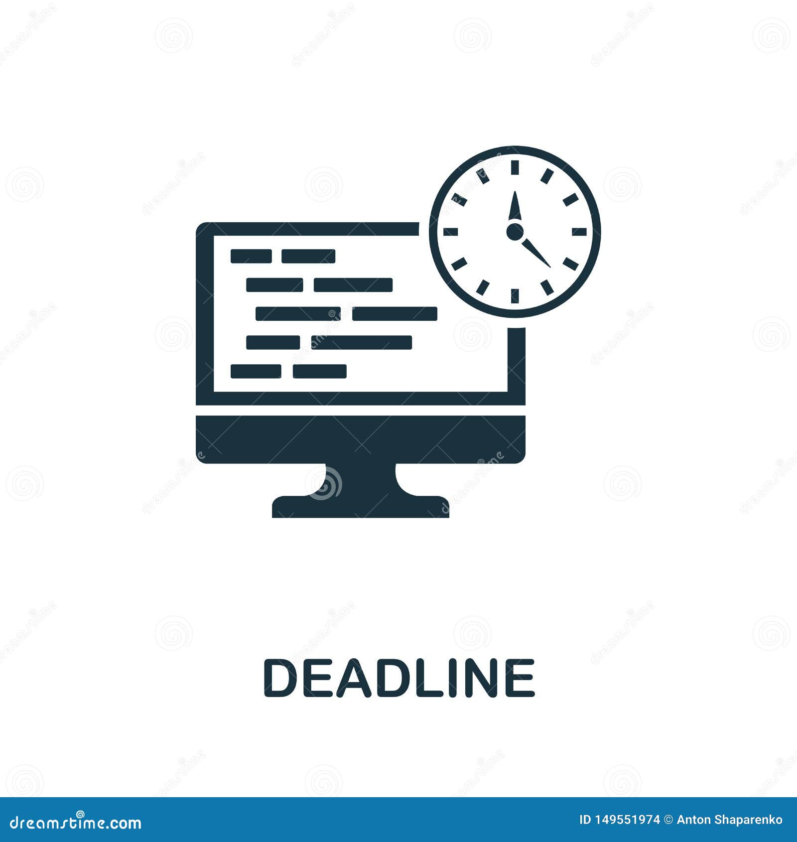 Deadline Icon. Creative Element Design from Programmer Icons Collection Stock Illustration ...