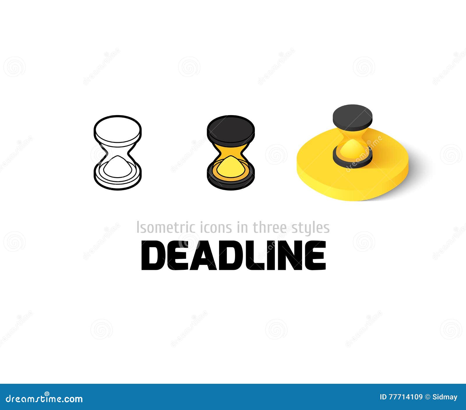 Deadline Icon in Different Style Stock Vector - Illustration of ...