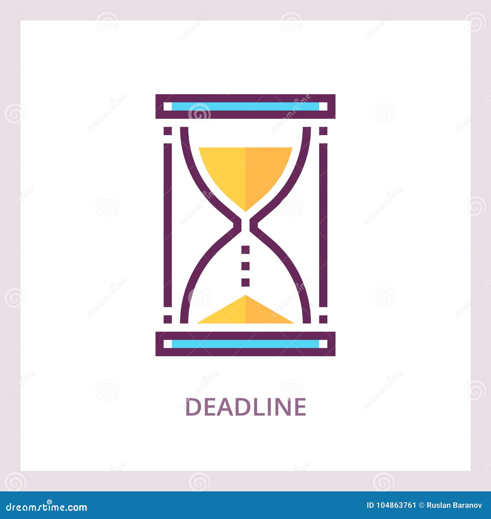 Deadline Icon - Schedule Icon - Time Rewind Icon Cartoon Vector ...