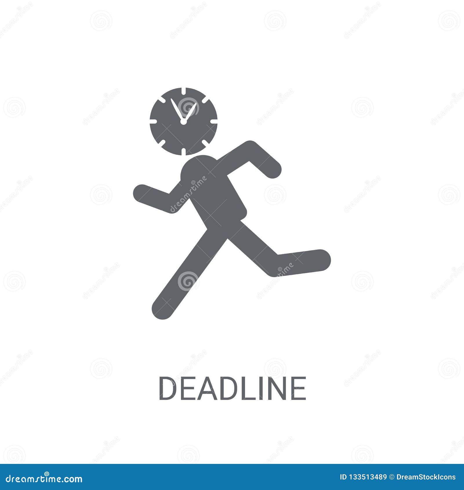 Deadline Icon. Trendy Deadline Logo Concept on White Background Stock ...