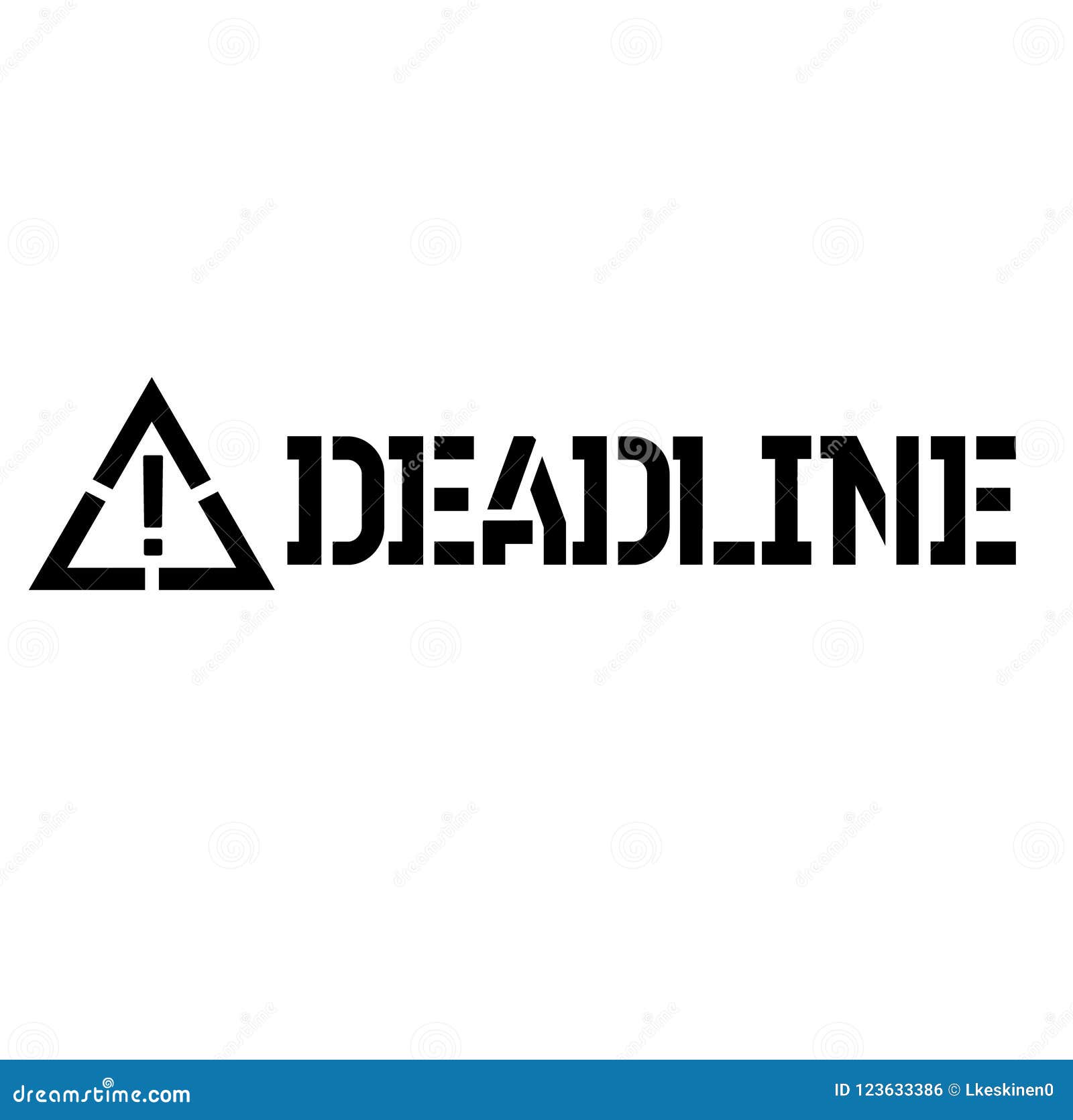 Deadline label on white stock vector. Illustration of asap - 123633386