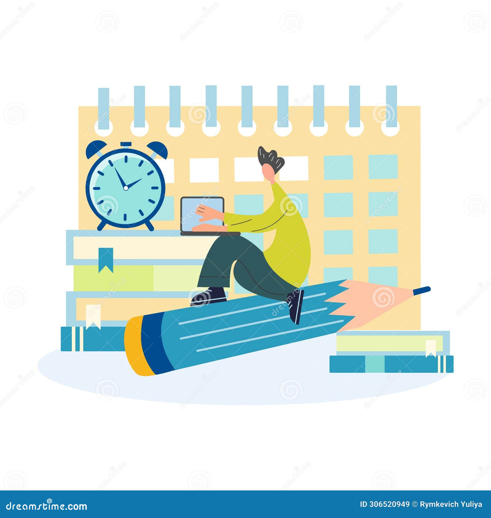 Deadline, Place To Work, Study Stock Vector - Illustration of success ...