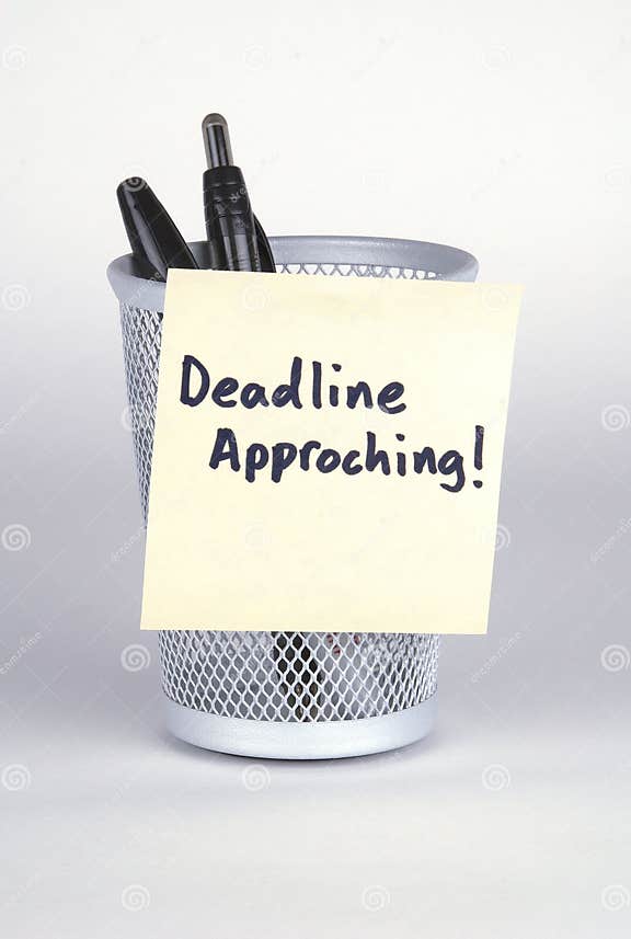 Deadline! Post-it Note stock photo. Image of lunch, meet - 4722054