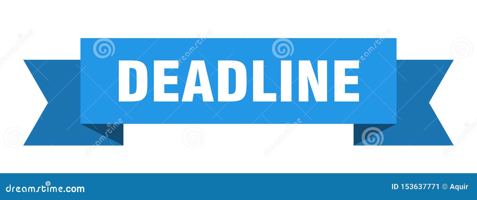 Deadline ribbon. stock vector. Illustration of white - 153637771