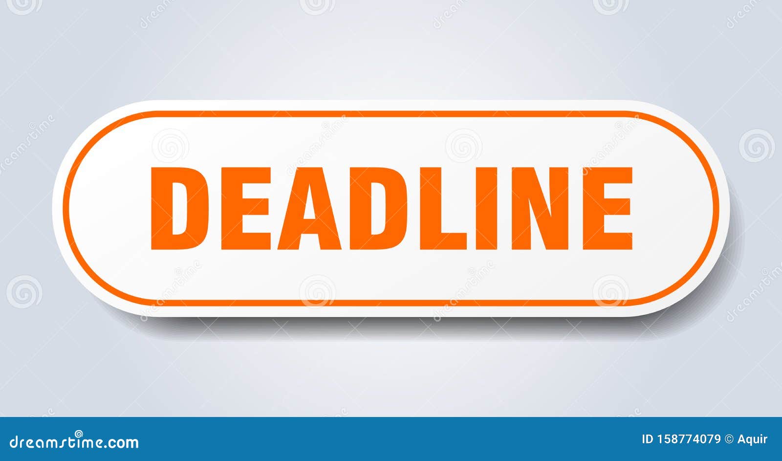 Deadline sticker. stock vector. Illustration of isolated - 158774079