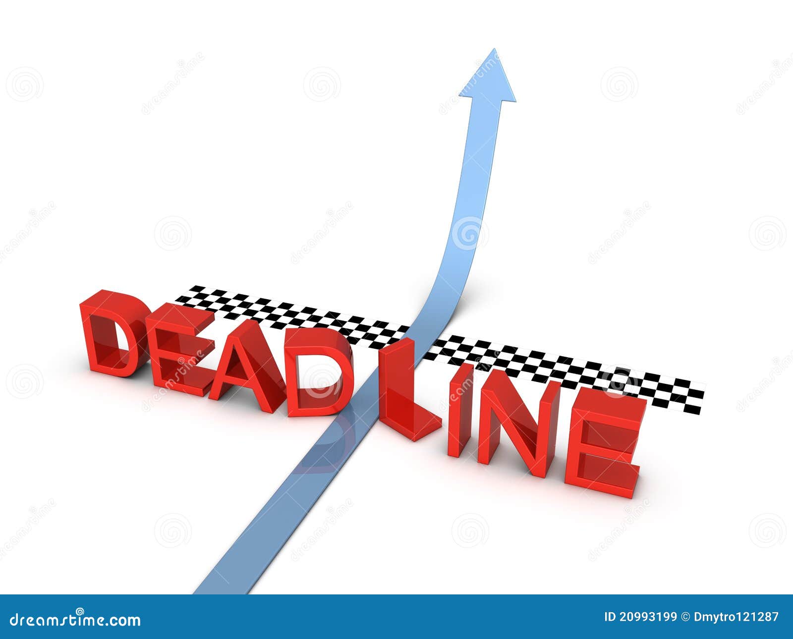 Deadline and Success. on the White Background Stock Illustration ...