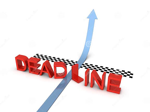 Deadline and Success. on the White Background Stock Illustration ...
