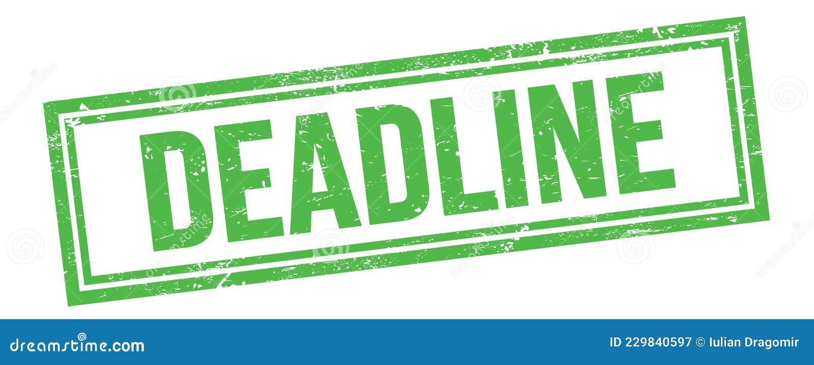 DEADLINE Text on Green Grungy Vintage Stamp Stock Illustration ...