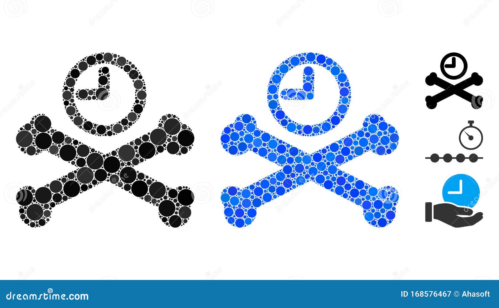 Deadline Timer Mosaic Icon of Round Dots Stock Vector - Illustration of ...