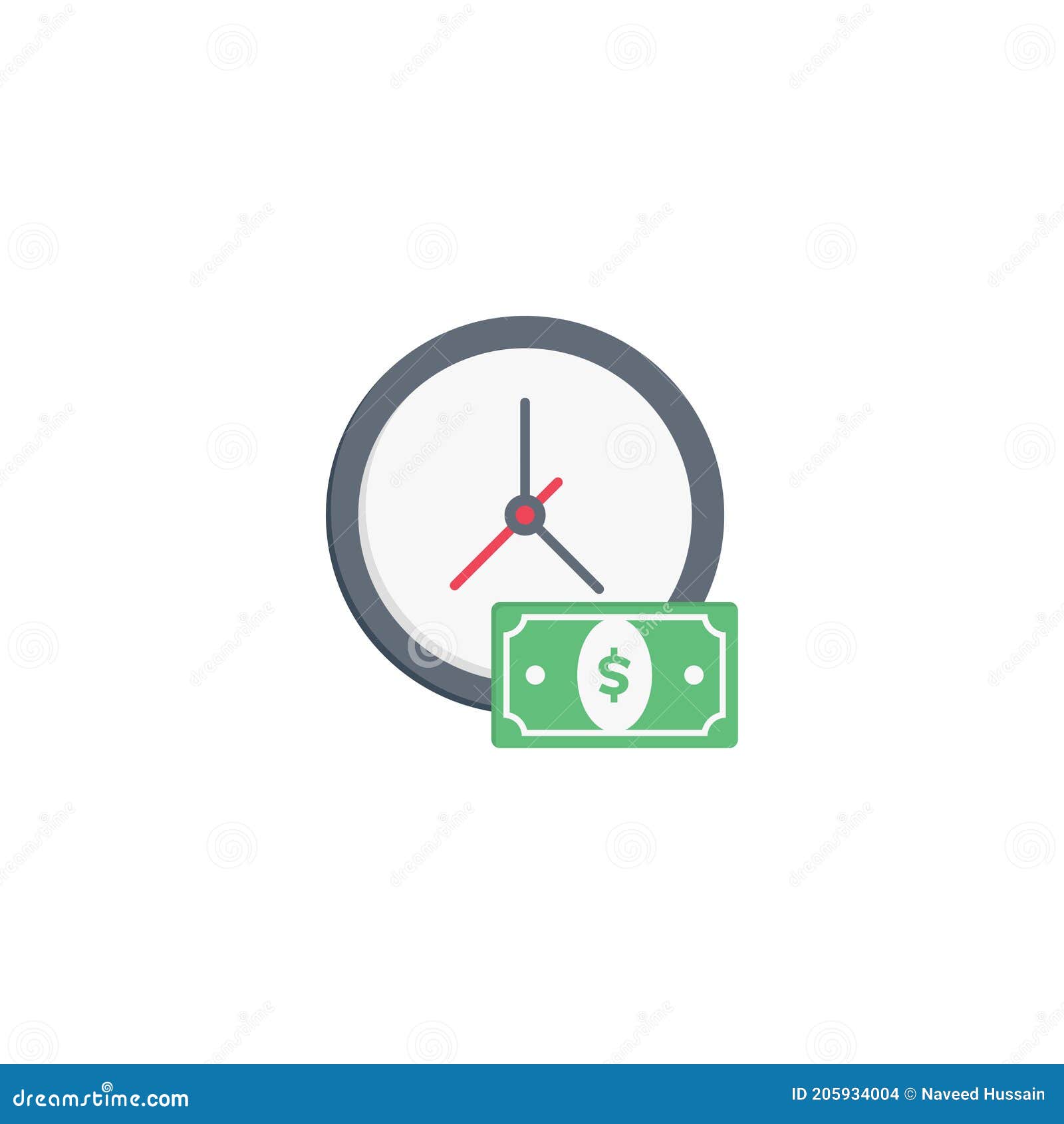Deadline Vector Flat Colour Icon Stock Vector - Illustration of ...