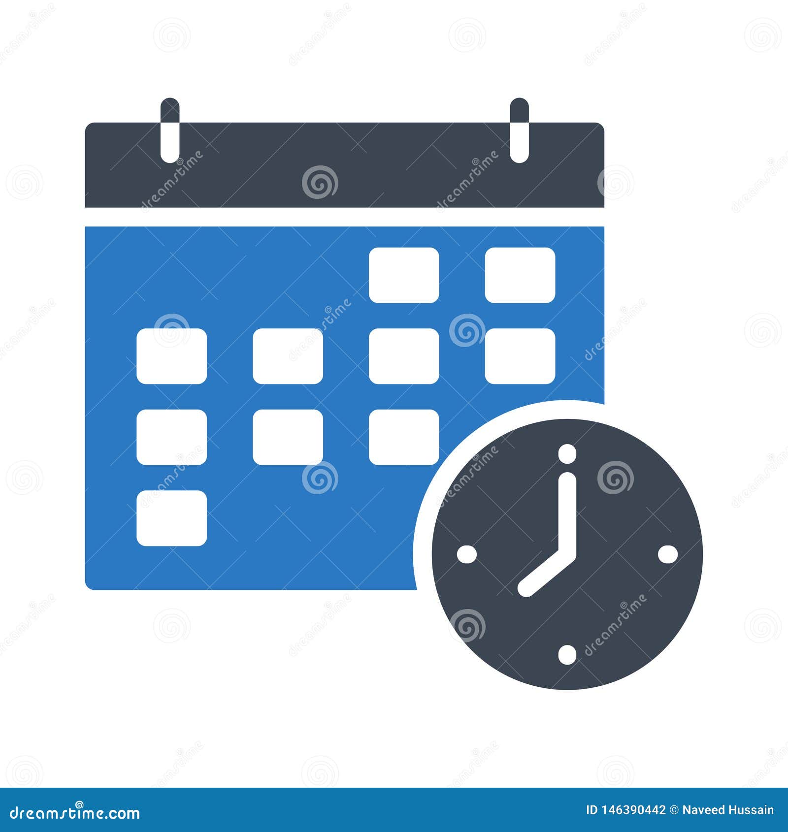 Deadline Glyph Color Vector Icon Stock Vector - Illustration of icon ...