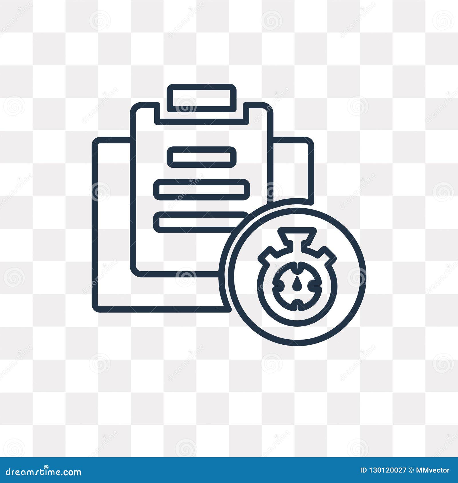 Deadline Vector Icon Isolated on Transparent Background, Linear Stock ...