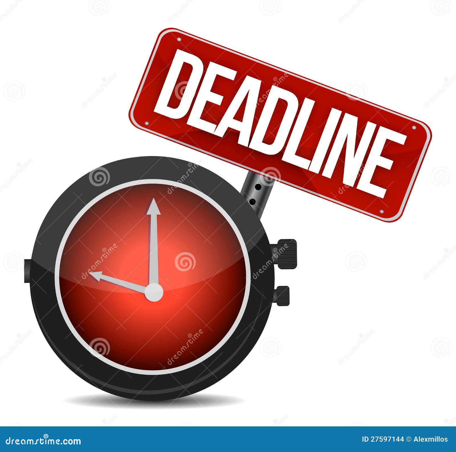 Deadline Watch Sign Stock Images - Image: 27597144
